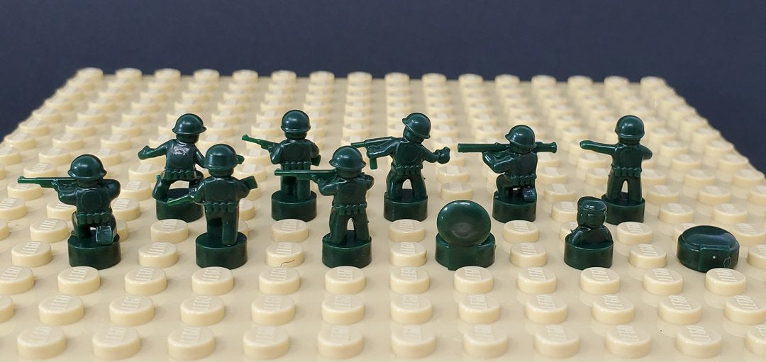 Nano Soldier Figures - Dark Green | I'm Rick James Bricks
